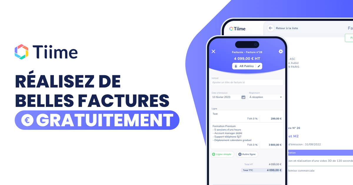 Logiciel de facturation gratuit pour service à la personne - Tiime